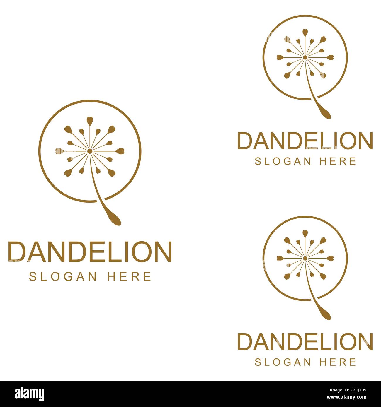 Dandelion flower logo and symbol vector design Stock Vector Image & Art ...