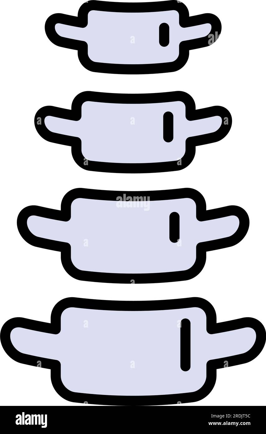 Spine bones and structure color vector icon. Medicine and anatomy ...