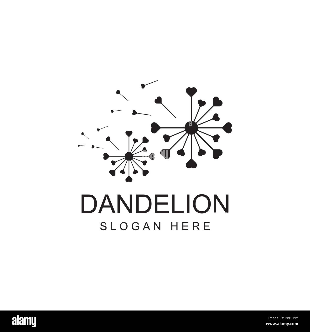 Dandelion flower logo and symbol vector design Stock Vector Image & Art ...
