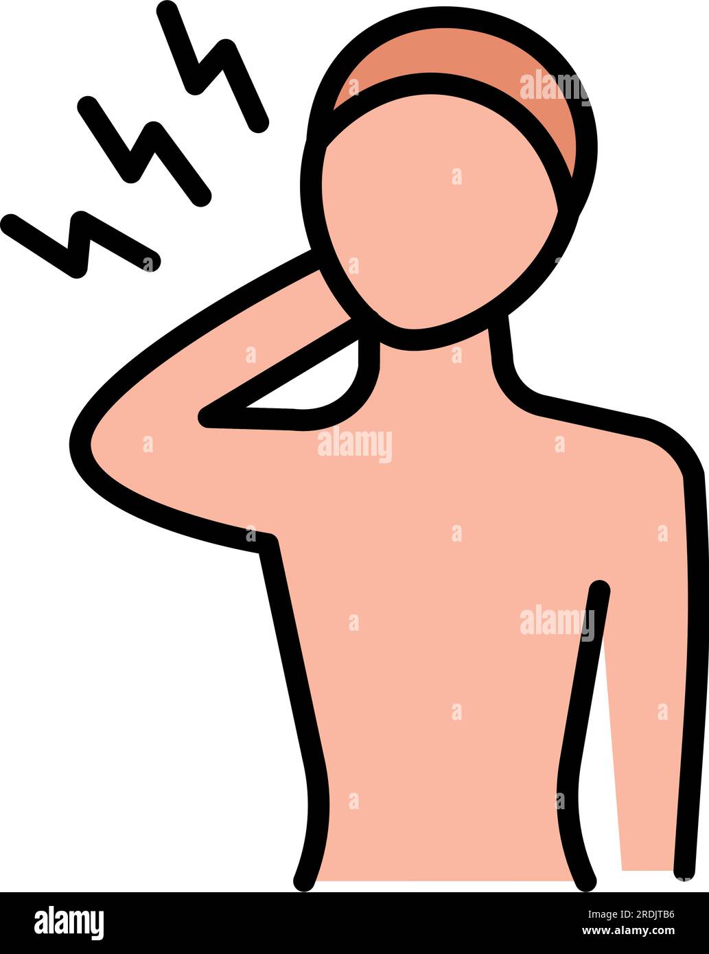 Human neck icon. Human neck, medical, body color icon. Text neck ...