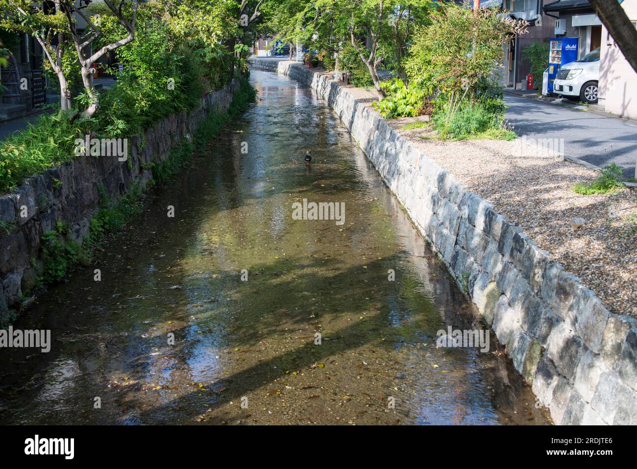 Canal off Kano river, Kyoto, Japan Stock Photo - Alamy