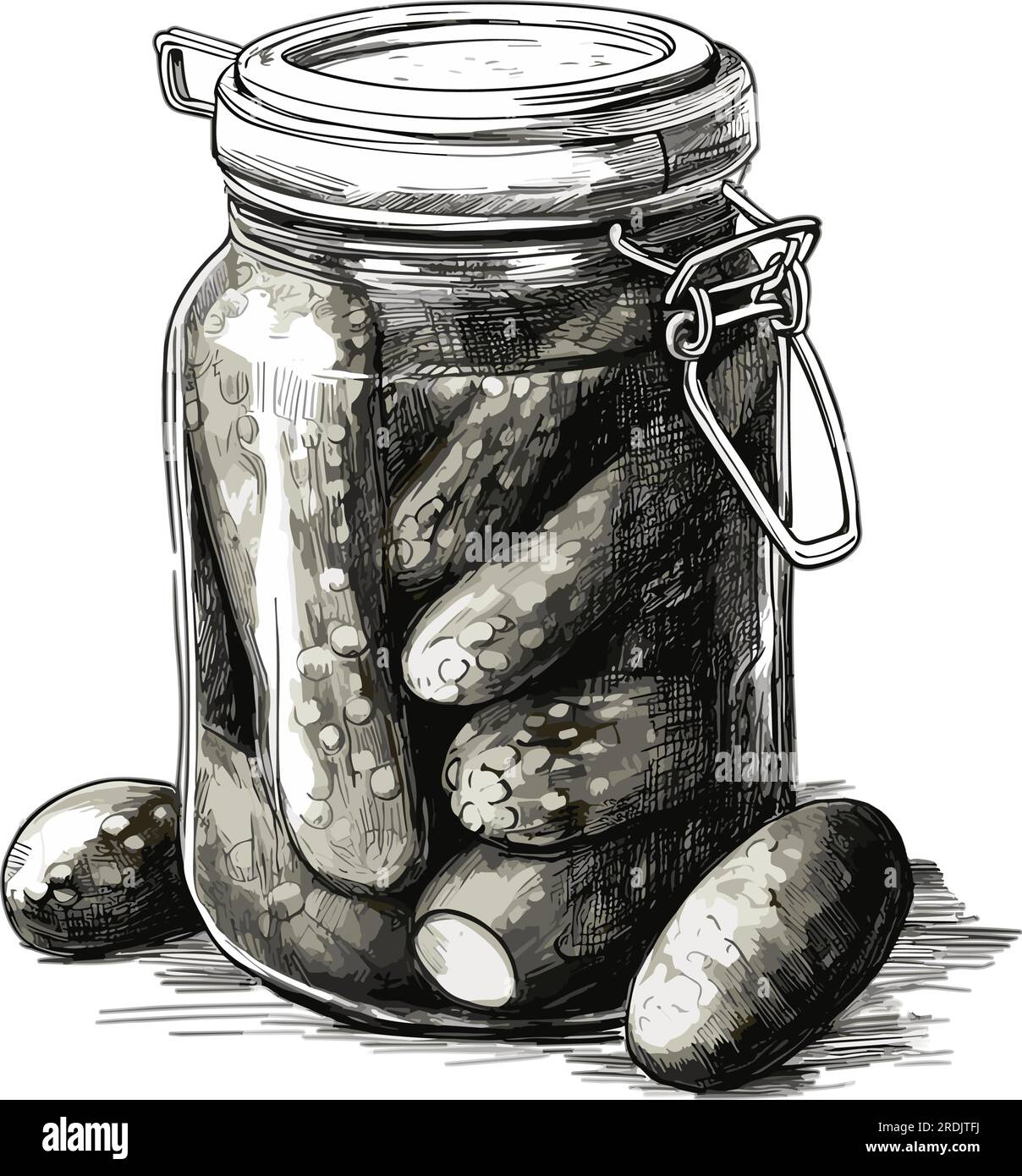 Vintage pickle jar drawing hi-res stock photography and images - Alamy