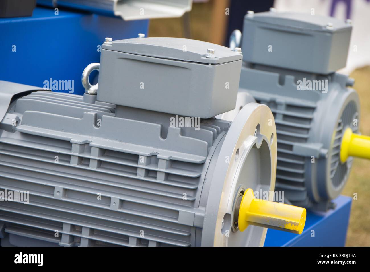 Detail of electric engine. Part of electrical machinery. Technology ...