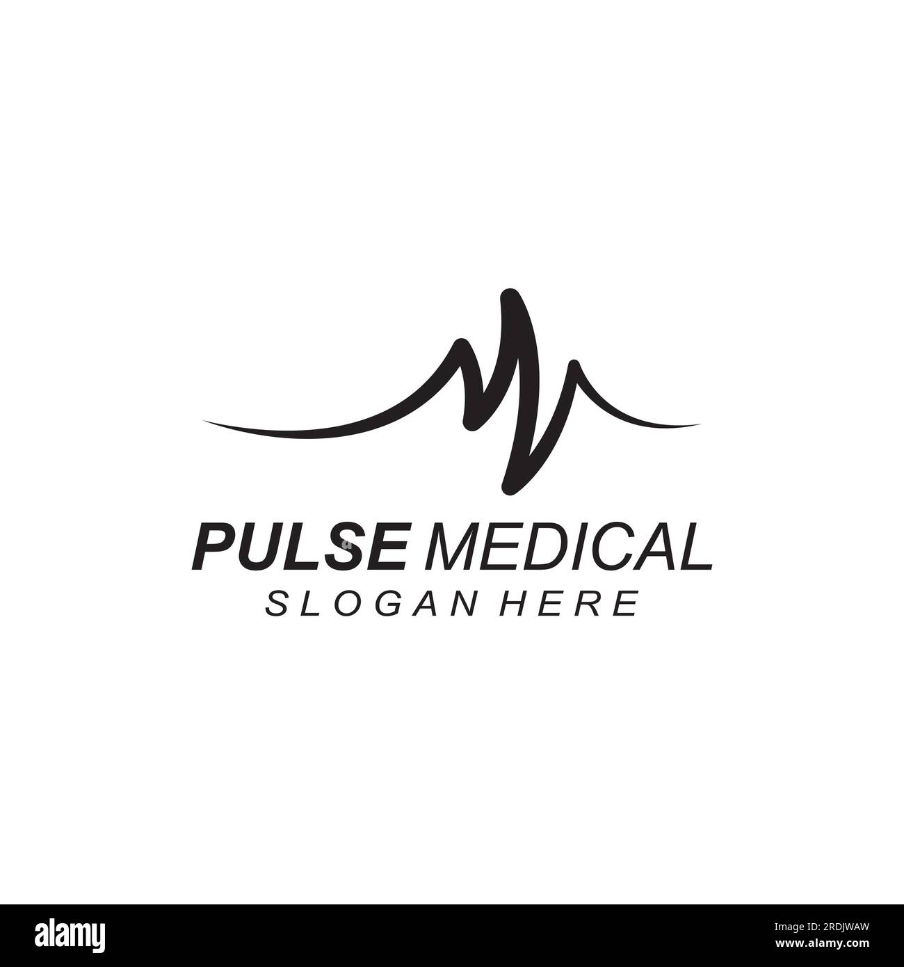 Pulse line or medical wave. Logo design concept vector Stock Vector ...