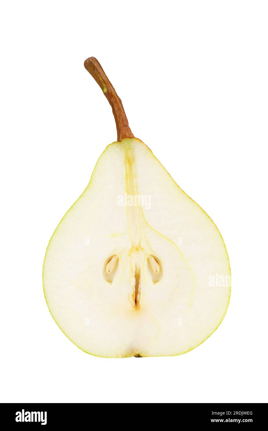 Half fresh pear Isolated on white background. File contains clipping ...