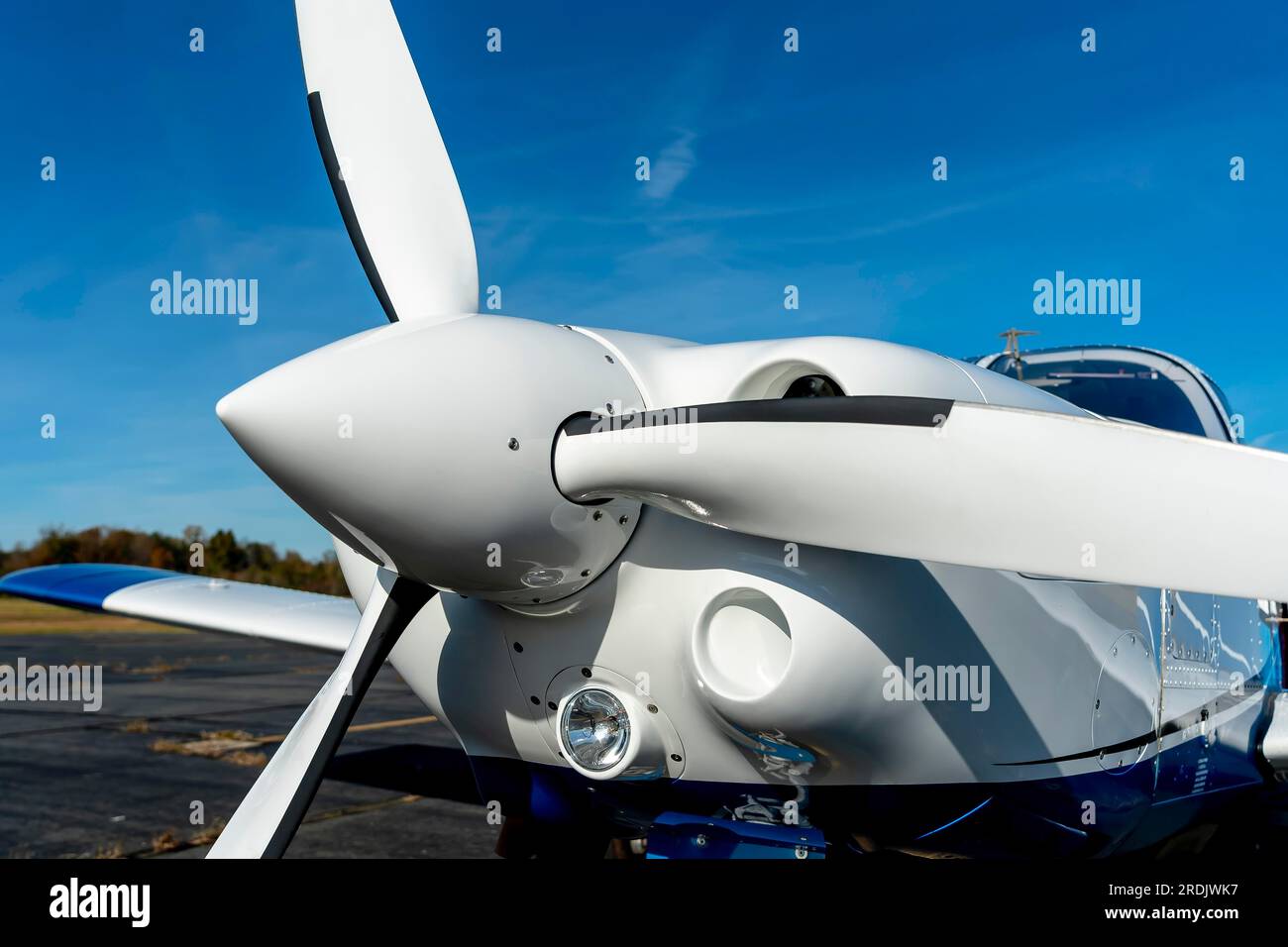 Views of a general aviation aircraft performing maneuvers on the ground ...