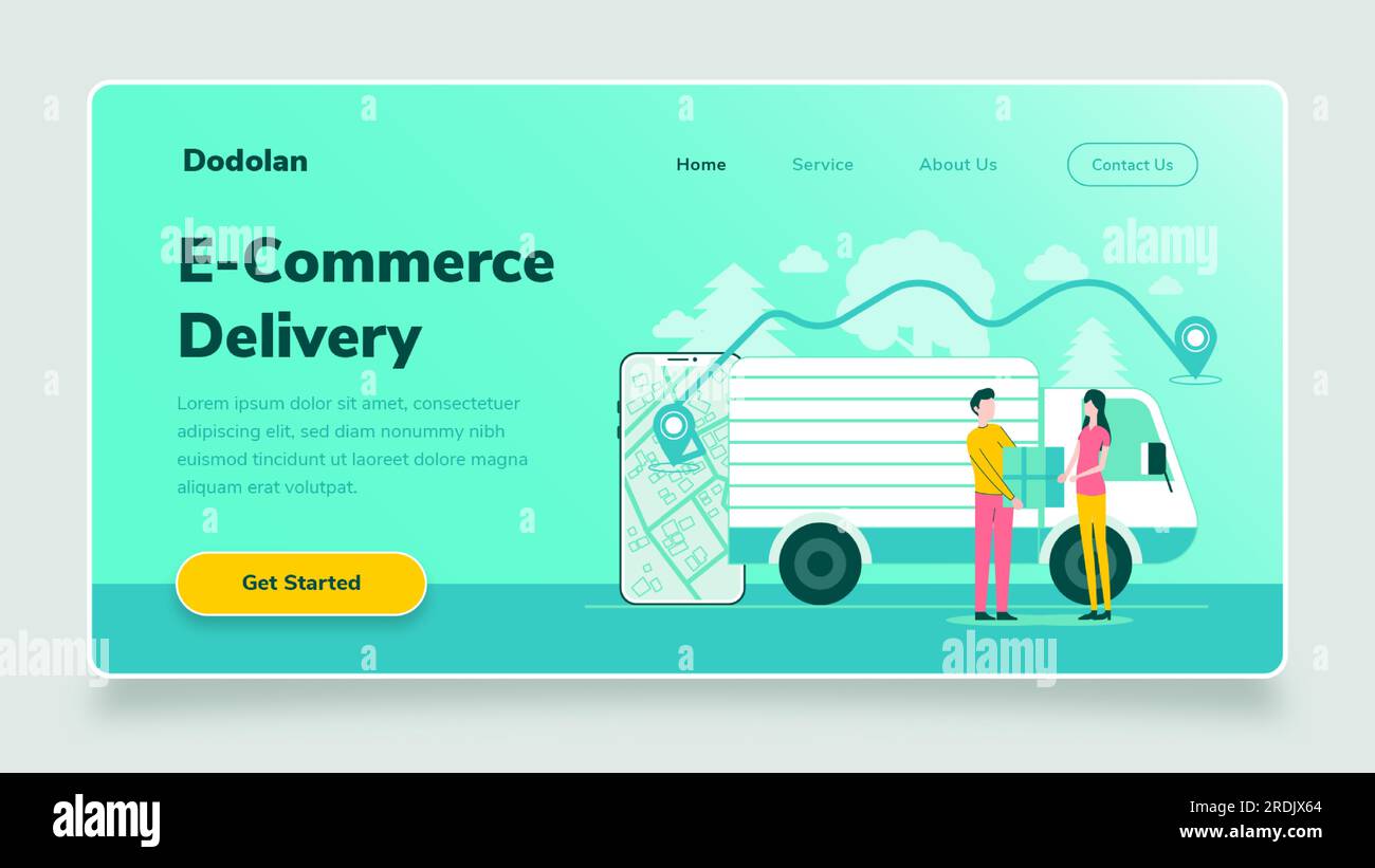 E commerce delivery Stock Vector Images - Alamy