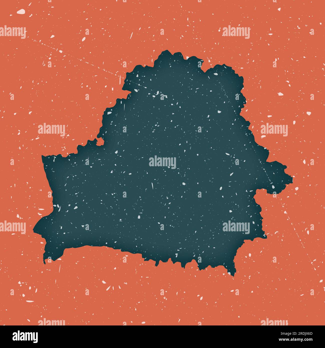 Belarus vintage map. Grunge map of the country with distressed texture ...