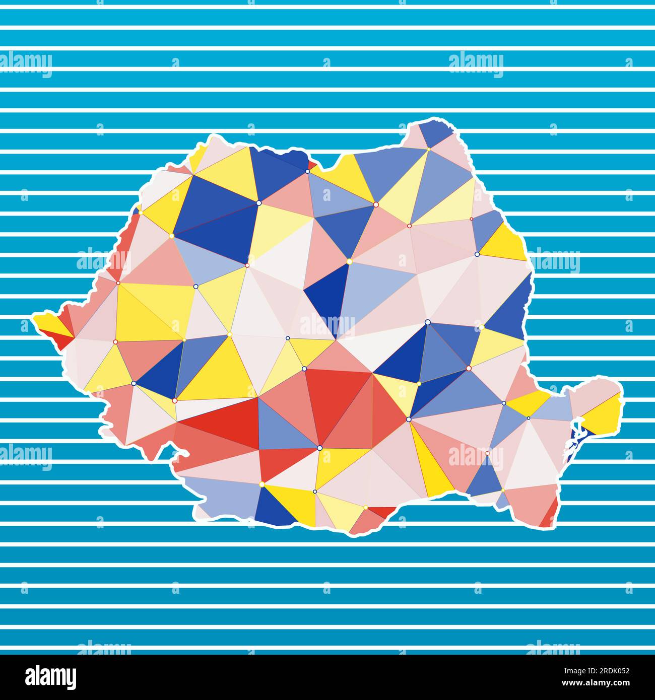 Romania vector illustration. Romania design on gradient stripes ...