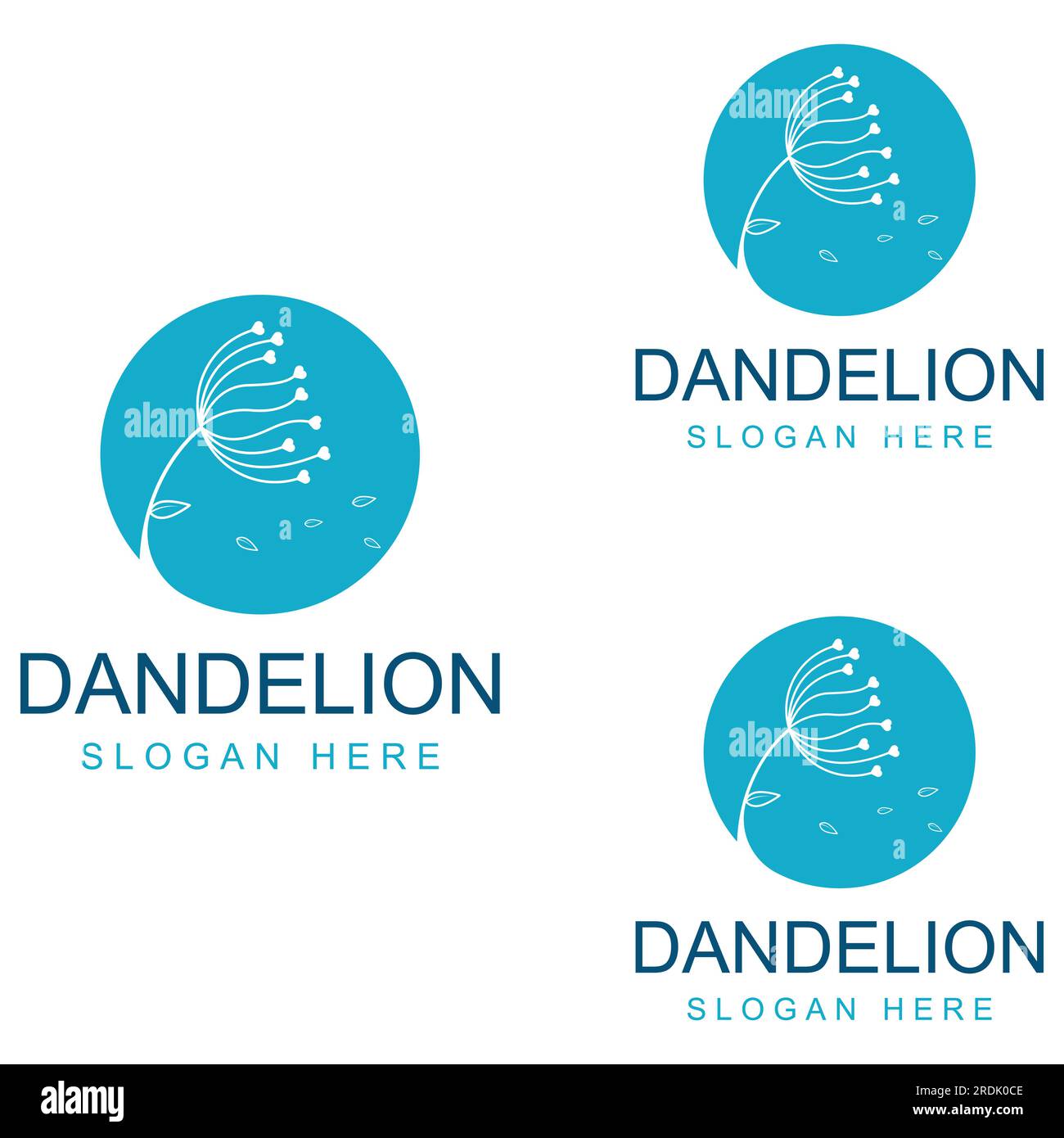 Dandelion flower logo and symbol vector design Stock Vector Image & Art ...