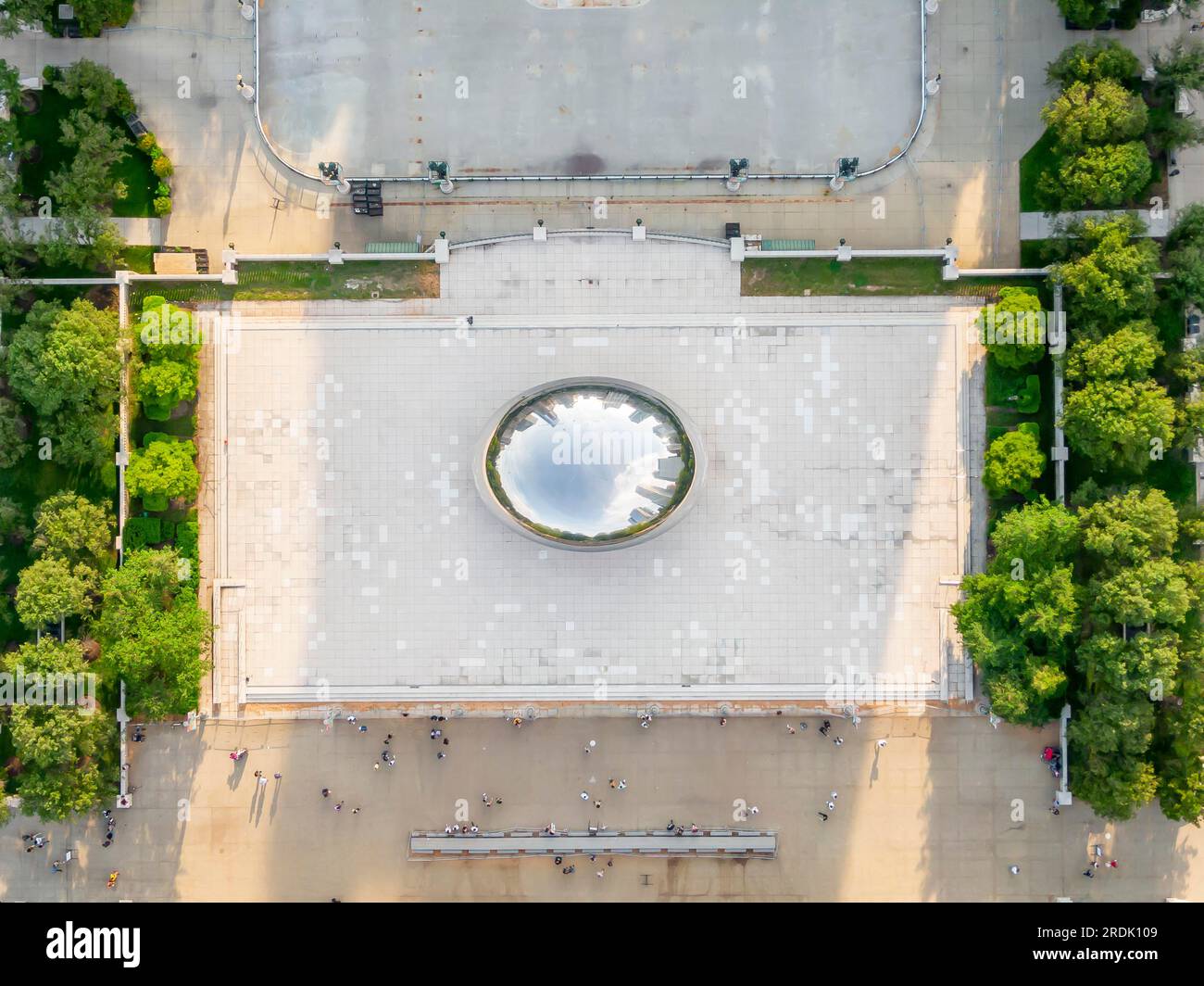 Aerial view of the modern sculpture known at The Bean in Millennium ...