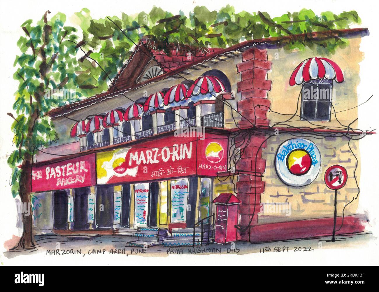 Marzorin Cafe Pune Stock Photo - Alamy