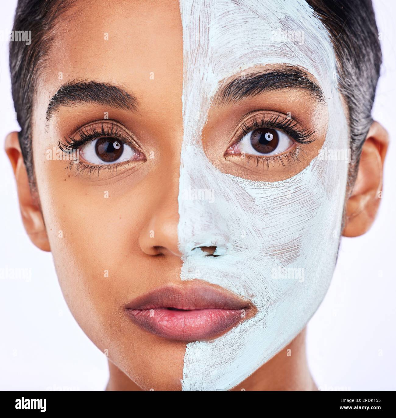 Half face portrait indian woman hi-res stock photography and images - Alamy