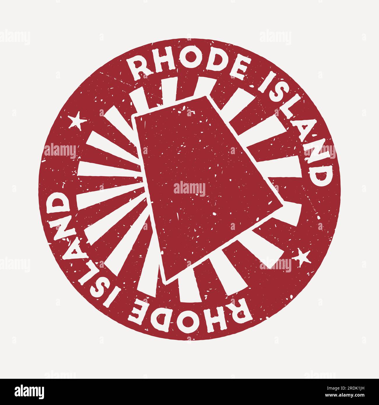 Rhode Island stamp. Travel red rubber stamp with the map of US state ...