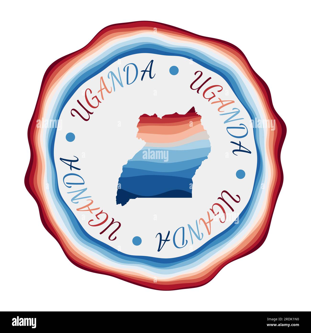 Uganda digital map hi-res stock photography and images - Alamy