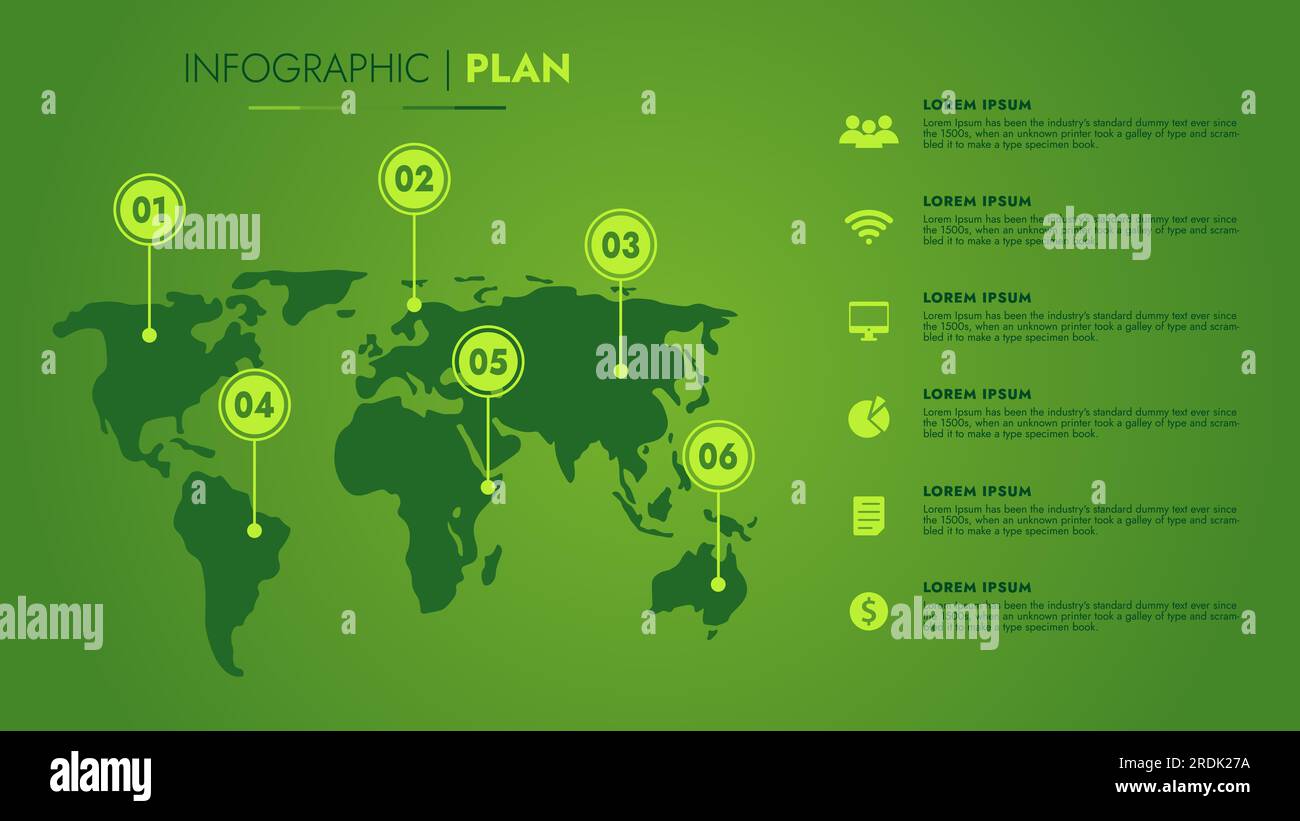 Infographic template for presentations and features data visualization ...