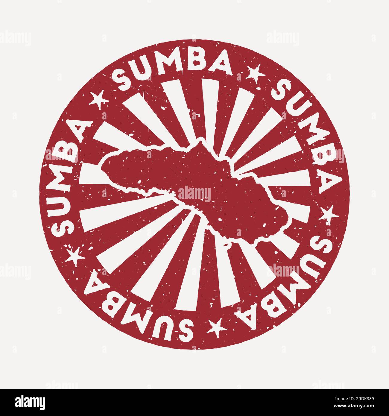 Sumba stamp. Travel red rubber stamp with the map of the island, vector ...