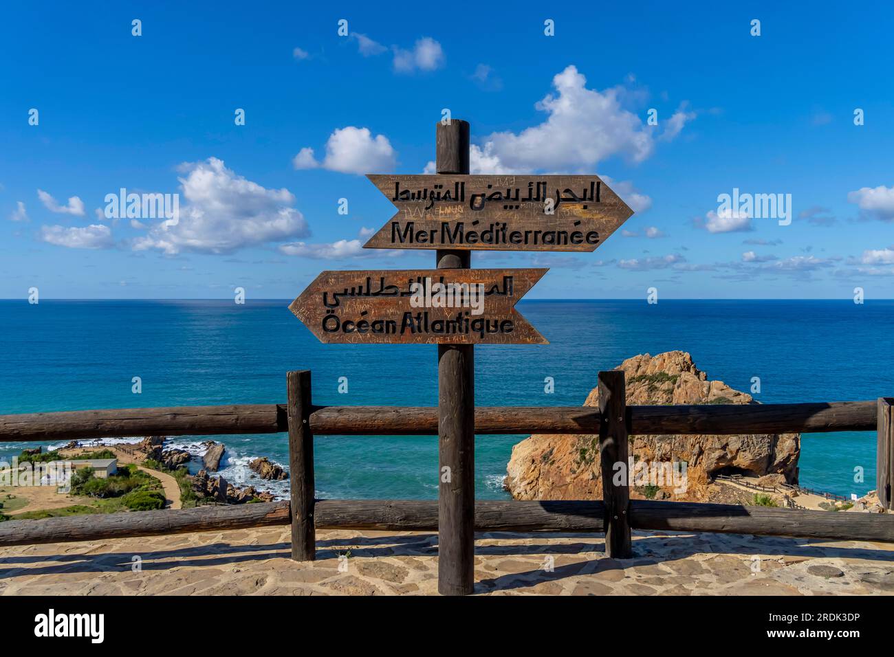 The meeting point of the Mediterranean and the Atlantic Ocean with the ...