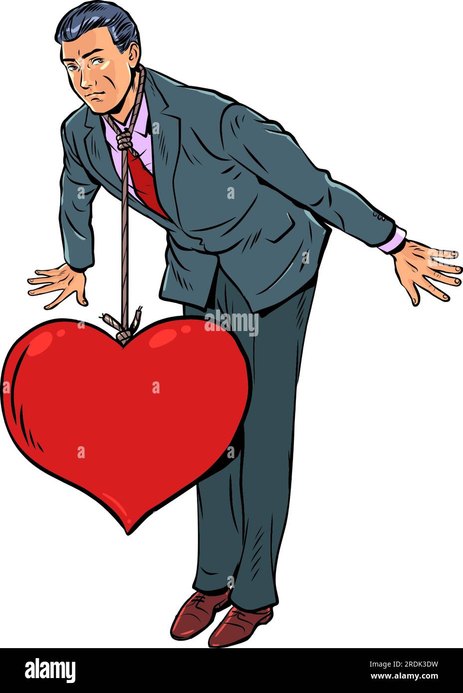 The shackles of romantic relationships. Reaching down because of love ...