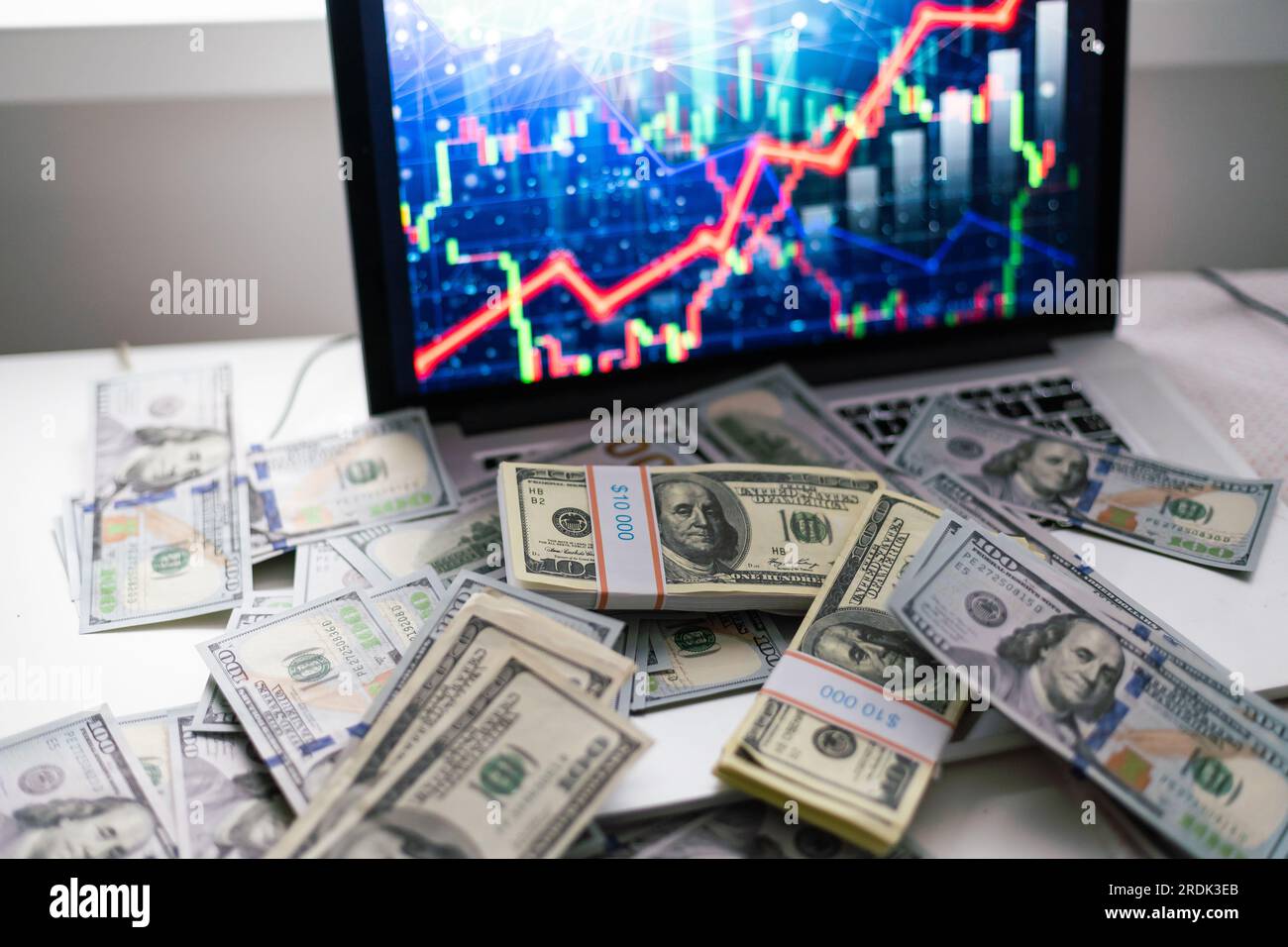 American dollar. money background. Financial collapse Stock Photo - Alamy