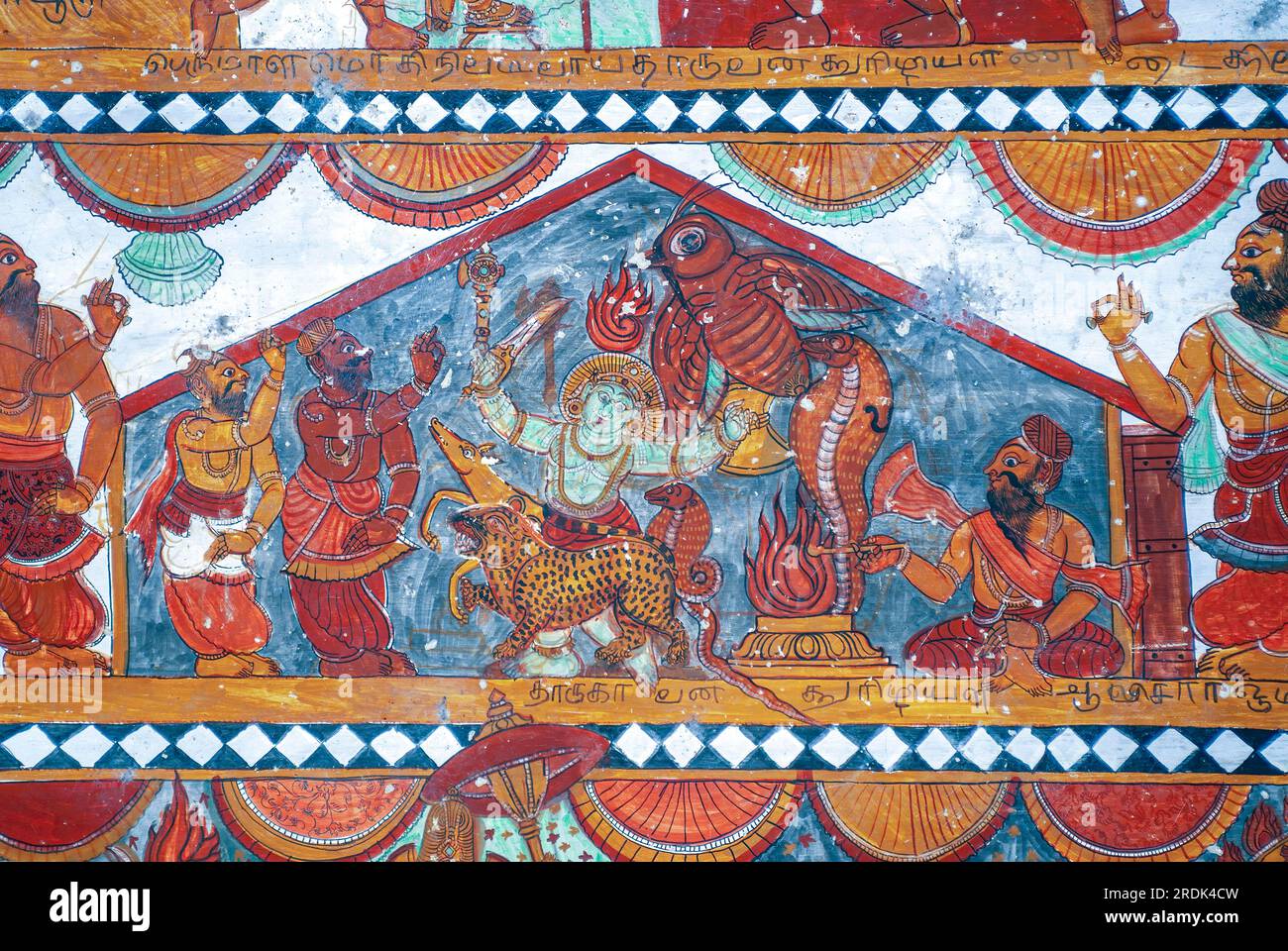 16th Century Nayak murals fresco paintings in Thillai Nataraja Temple ...