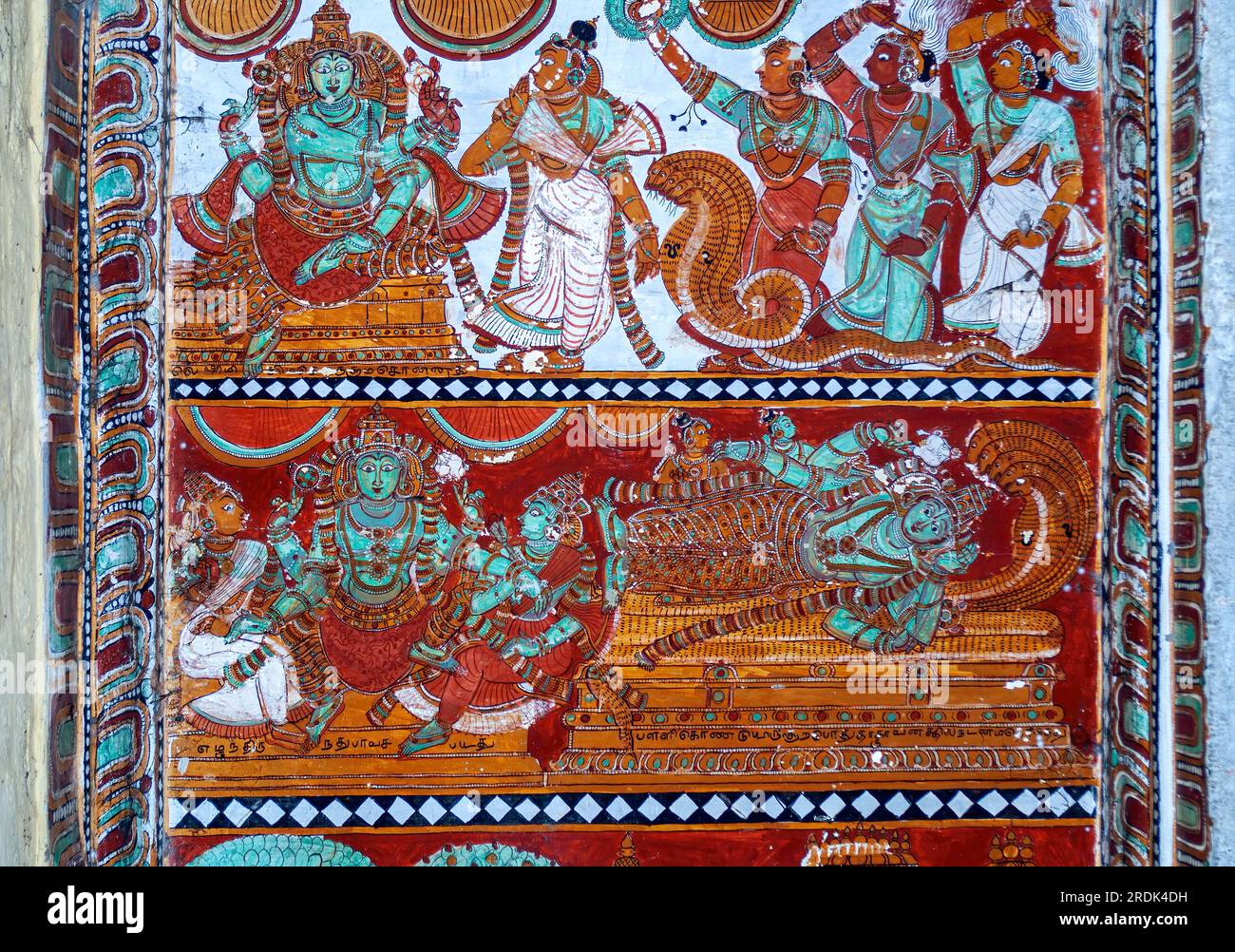 16th Century Nayak murals fresco paintings in Thillai Nataraja Temple ...
