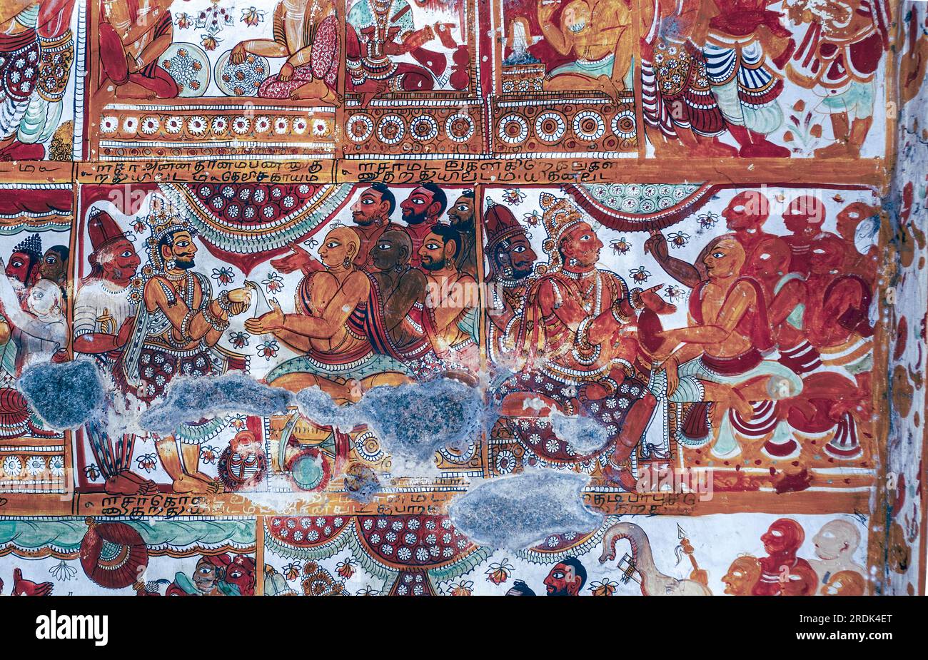 16th Century Nayak murals fresco paintings in Thillai Nataraja Temple ...