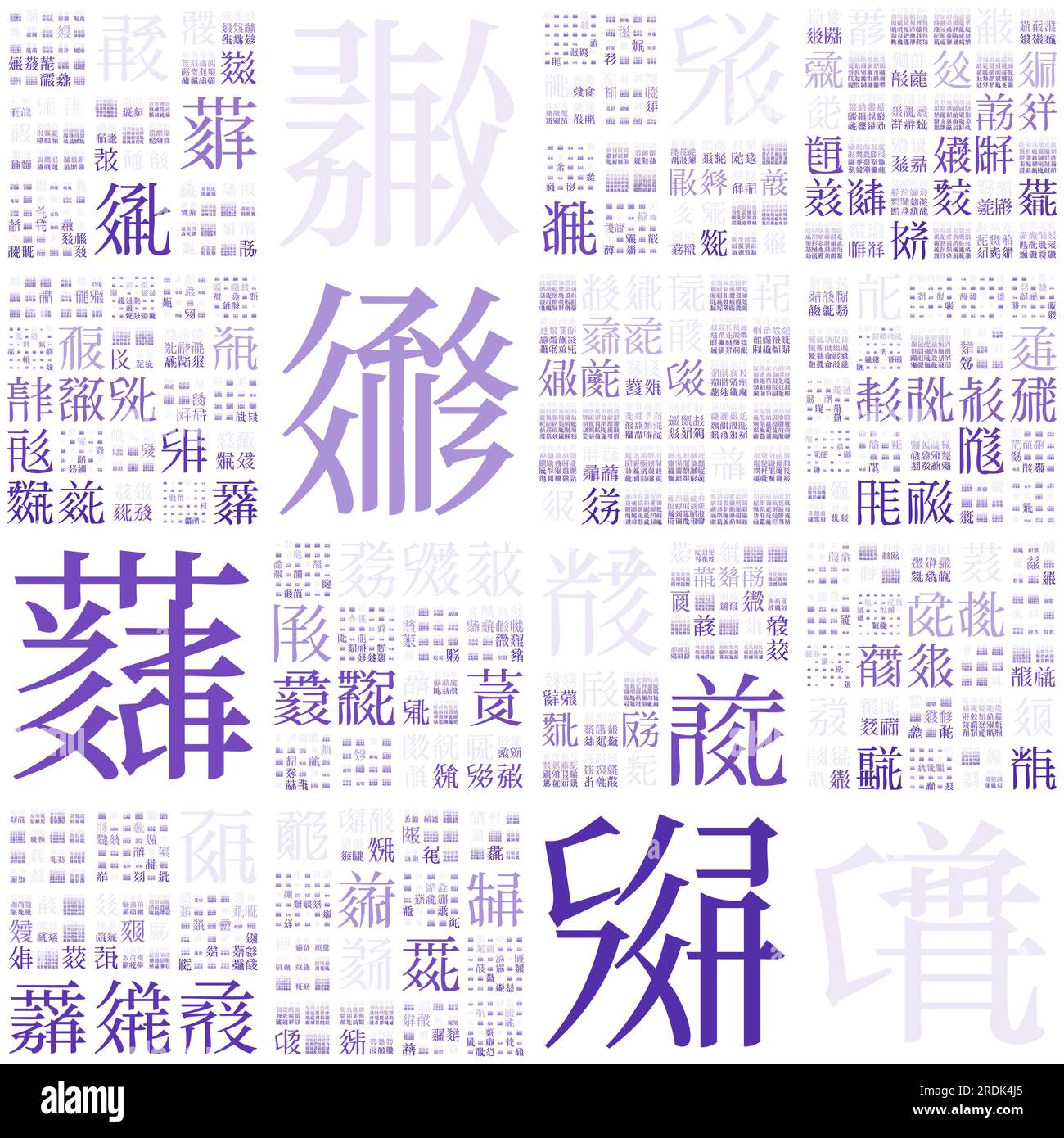 Matrix Background Design Using Random Characters Of Old Tangut Alphabet Gradiented Matrix