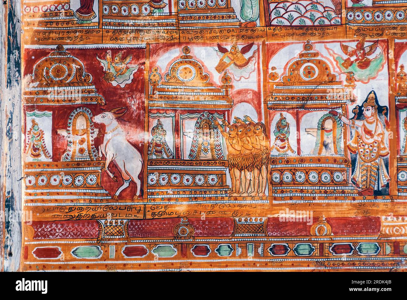 16th Century Nayak murals fresco paintings in Thillai Nataraja Temple ...