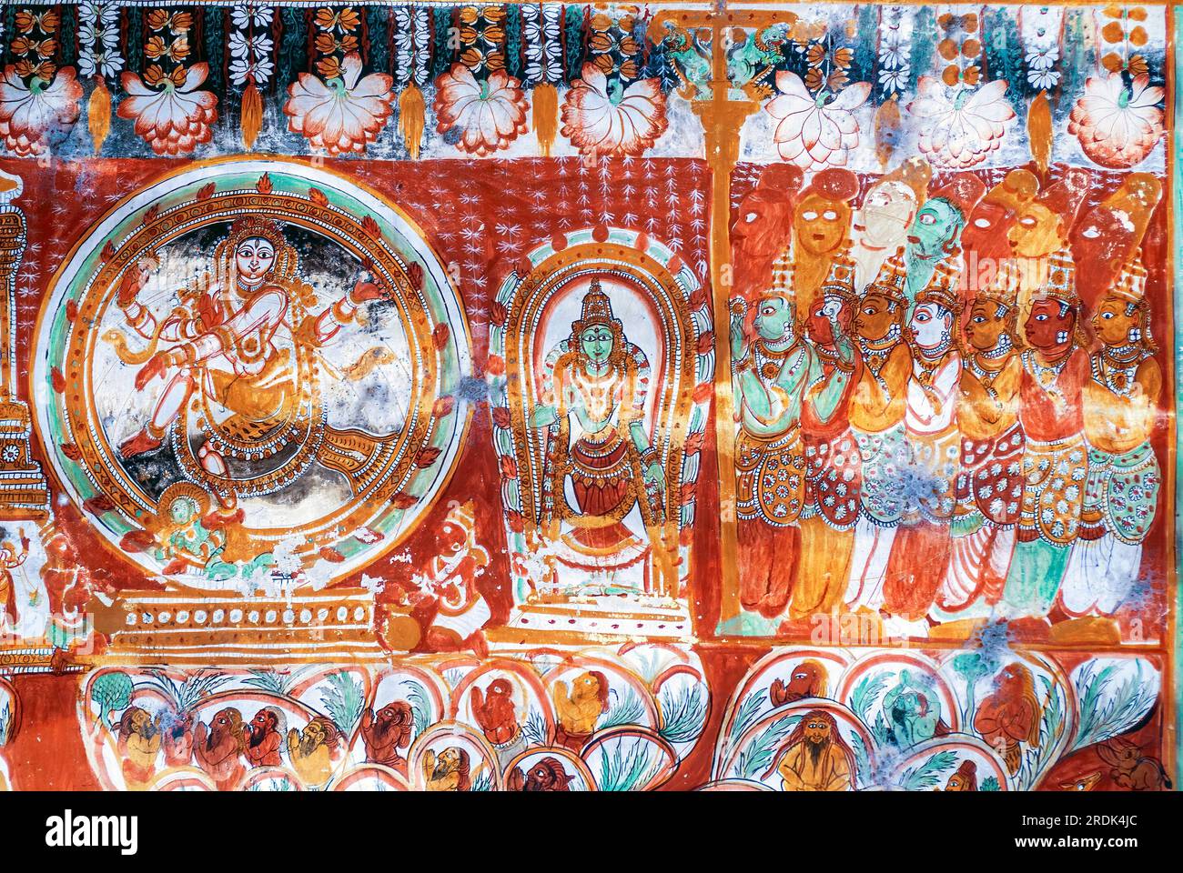 16th Century Nayak murals fresco paintings in Thillai Nataraja Temple ...