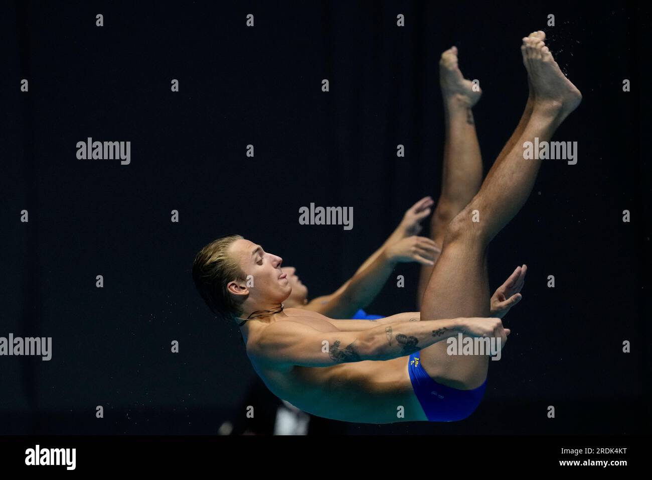 Emilia Nilsson Garip and Elias Petersen of Sweden compete in the mixed ...