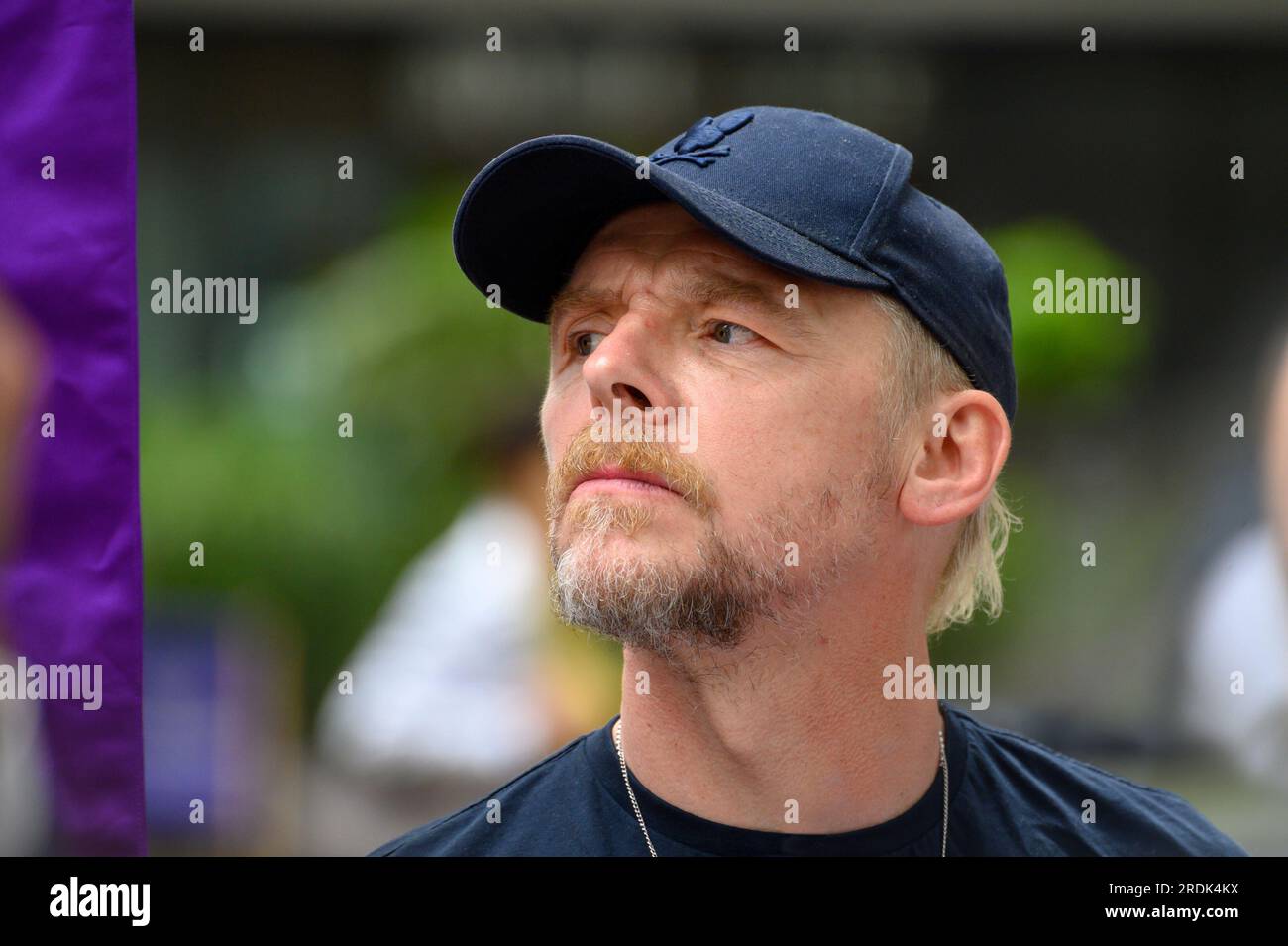Simon Pegg (English actor) at an EQUITY event in Leicester Square ...