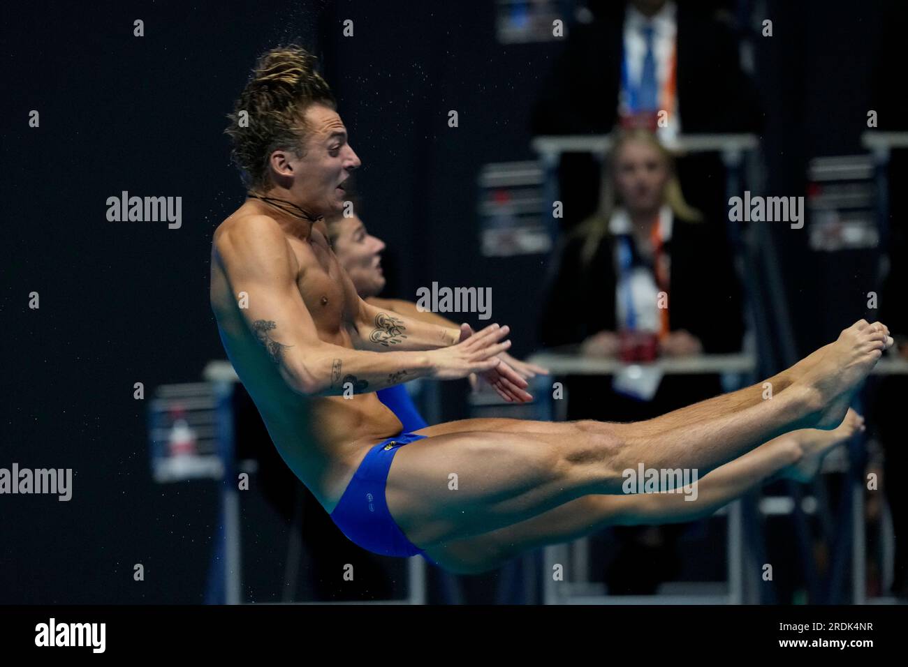 Emilia Nilsson Garip and Elias Petersen of Sweden compete in the mixed ...