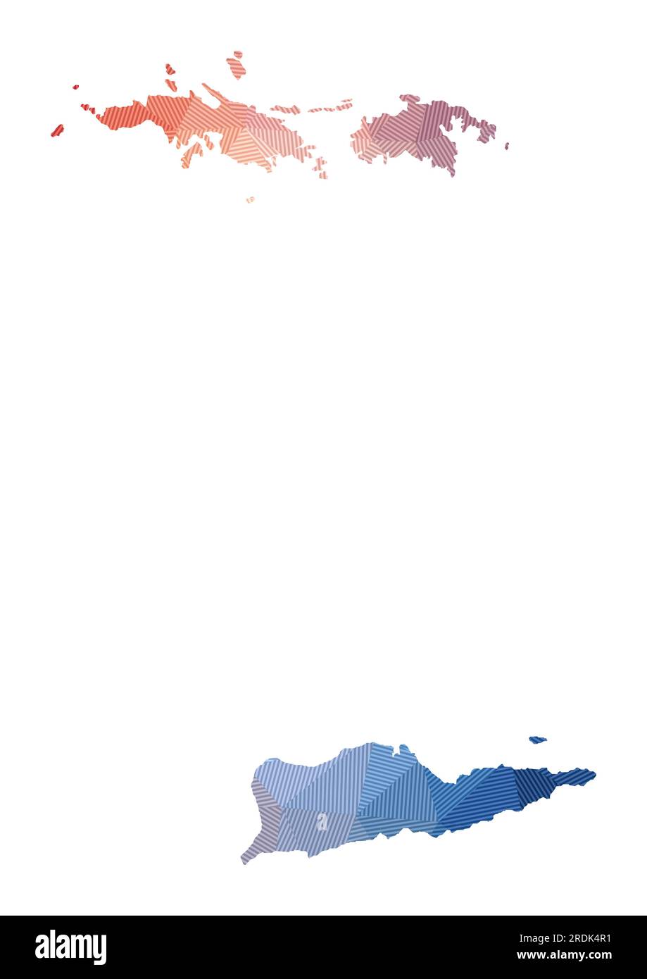Map of Virgin Islands. Low poly illustration of the island. Geometric ...