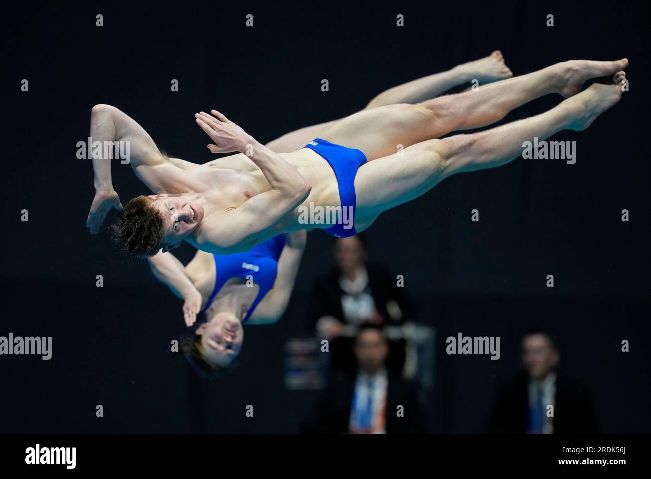 Maggie Squire and Frazer Tavener of New Zealand compete in the mixed ...