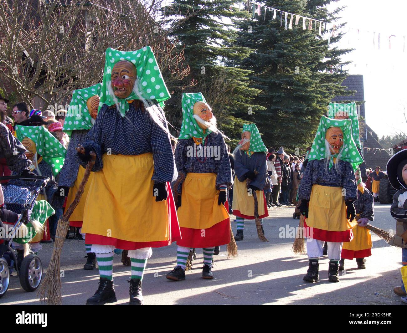 Carnival procession in Wolterdingen, Black Forest-Baarkreis. BRD ...
