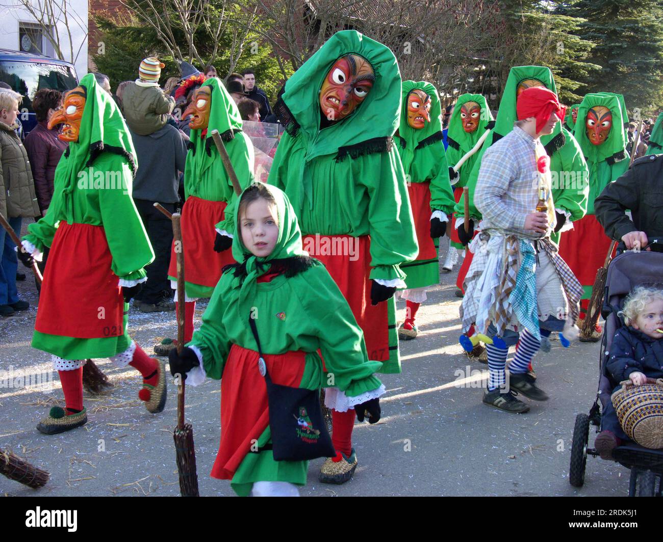 Carnival procession in Wolterdingen, Black Forest-Baarkreis. BRD ...