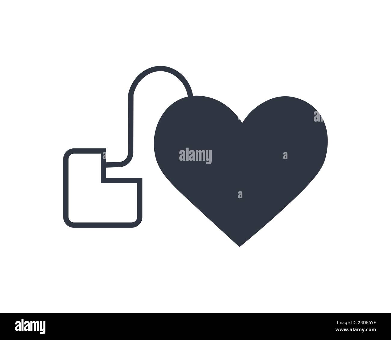 Cardiac Pacemaker or Defibrillator Symbol. Concept of medical devices Stock Vector Image & Art ...