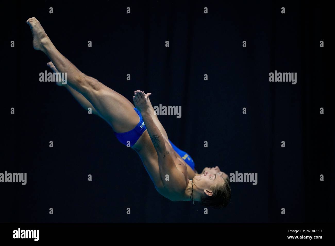 Emilia Nilsson Garip and Elias Petersen of Sweden compete in the mixed ...