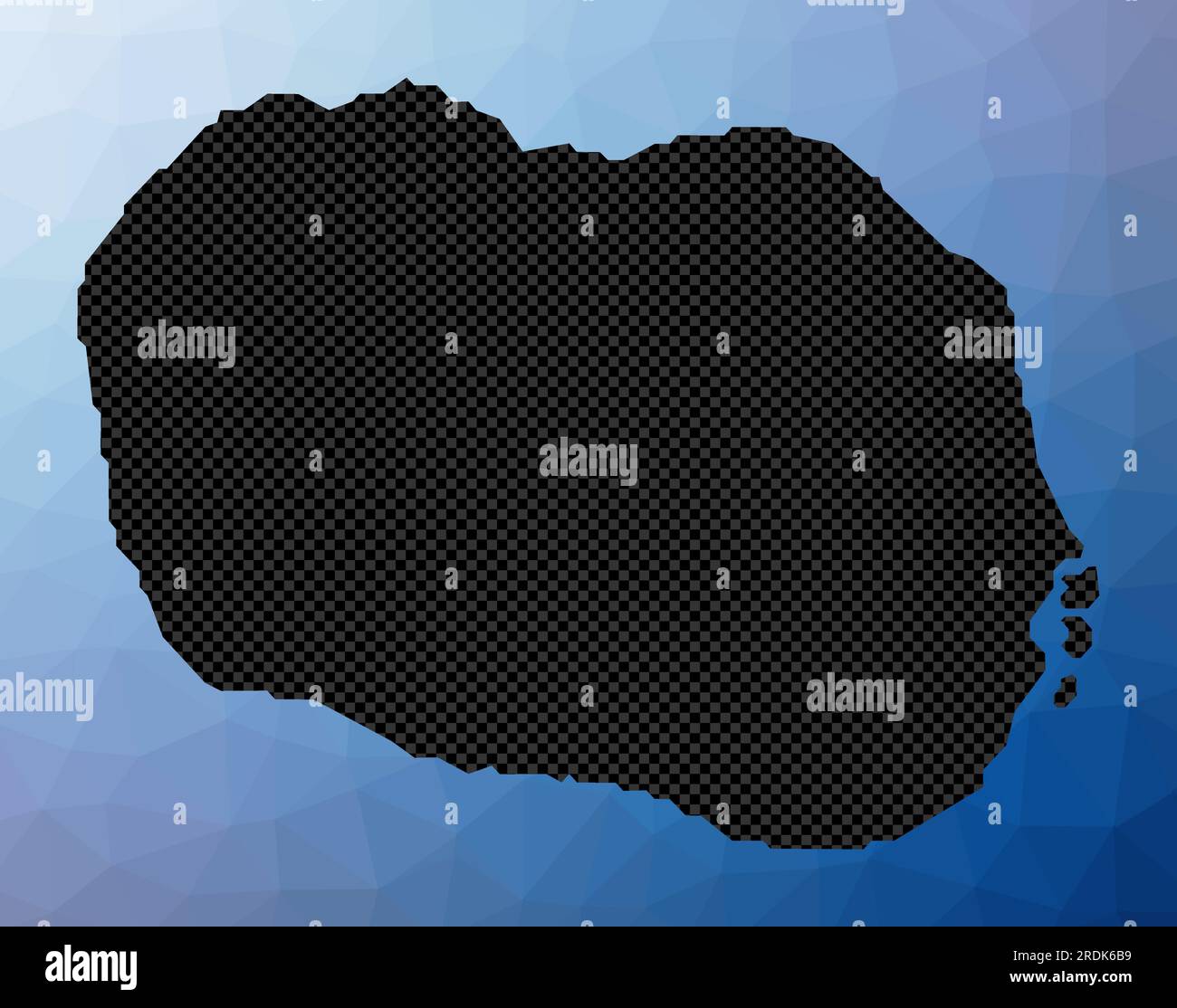 Rarotonga geometric map. Stencil shape of Rarotonga in low poly style ...