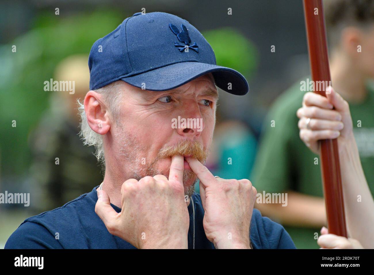 Simon Pegg (English actor) at an EQUITY event in Leicester Square ...