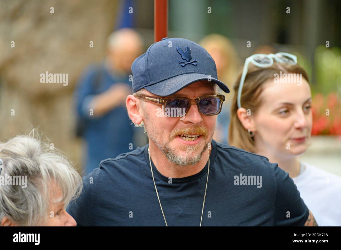 Simon Pegg (English actor) at an EQUITY event in Leicester Square ...