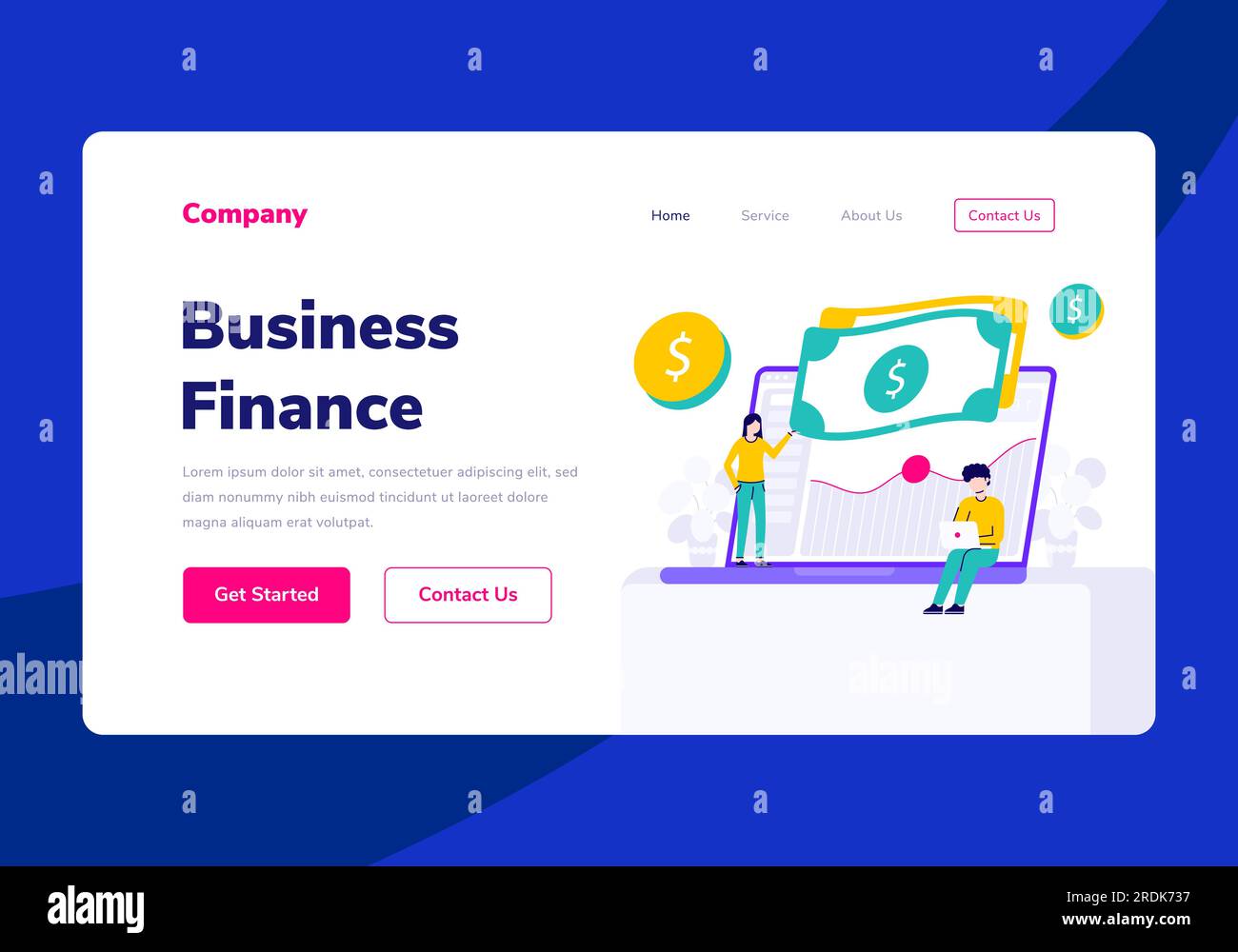 Template landing page Stock Vector Images - Alamy