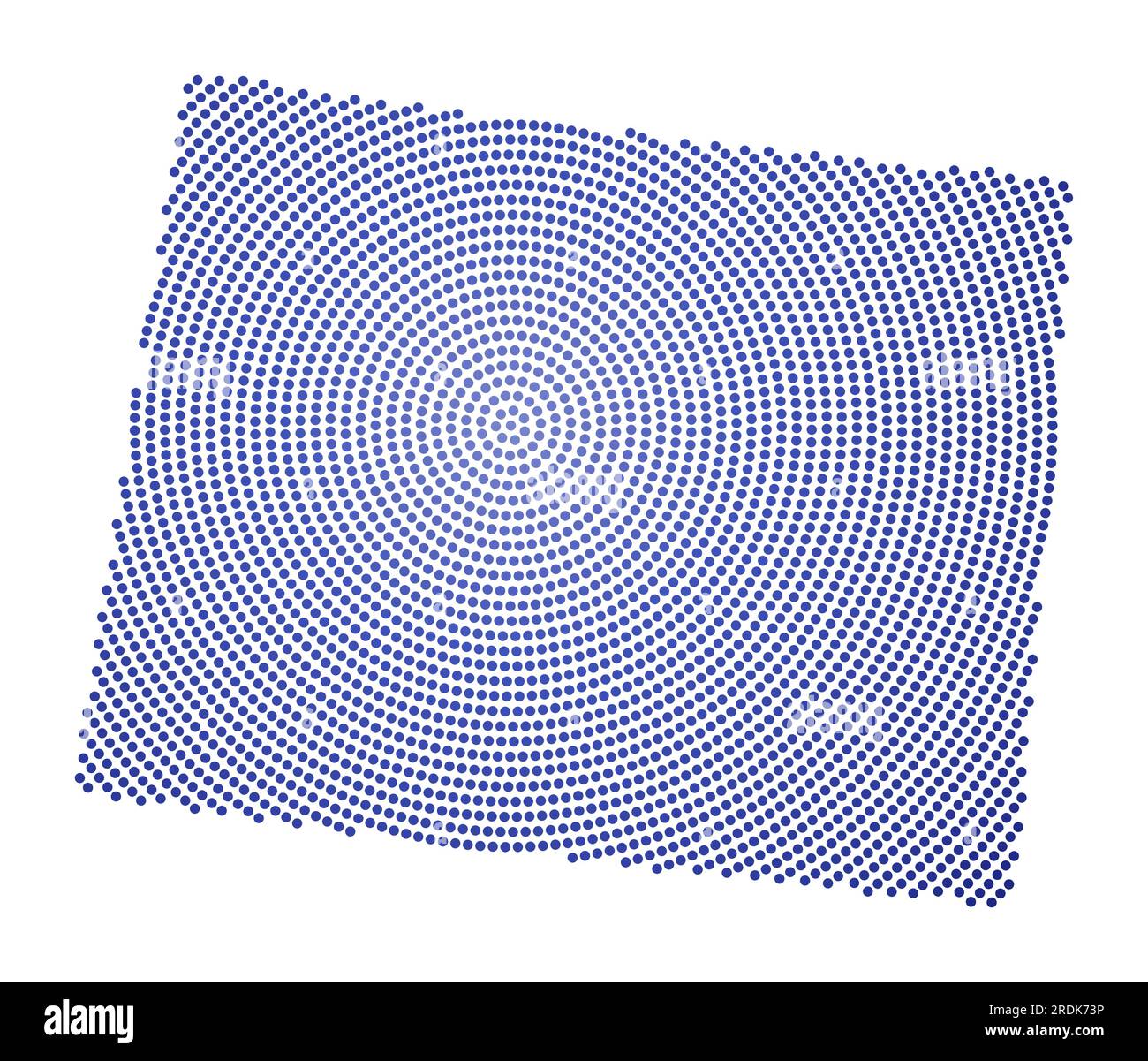 Wyoming dotted map. Digital style shape of Wyoming. Tech icon of the US ...
