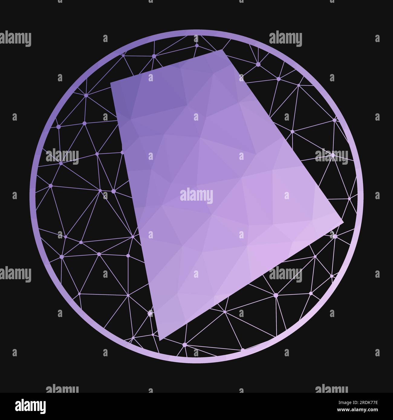 Rhode Island icon. Vector polygonal map of the US state. Rhode Island ...
