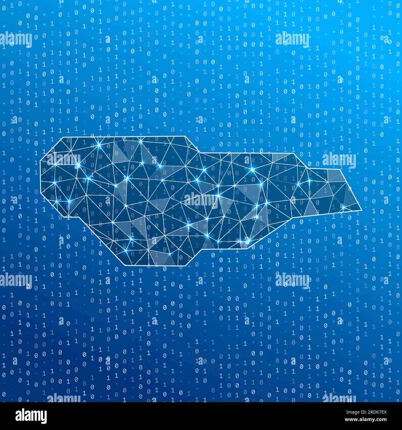 Network map of Buck Island Reef. Island digital connections map ...