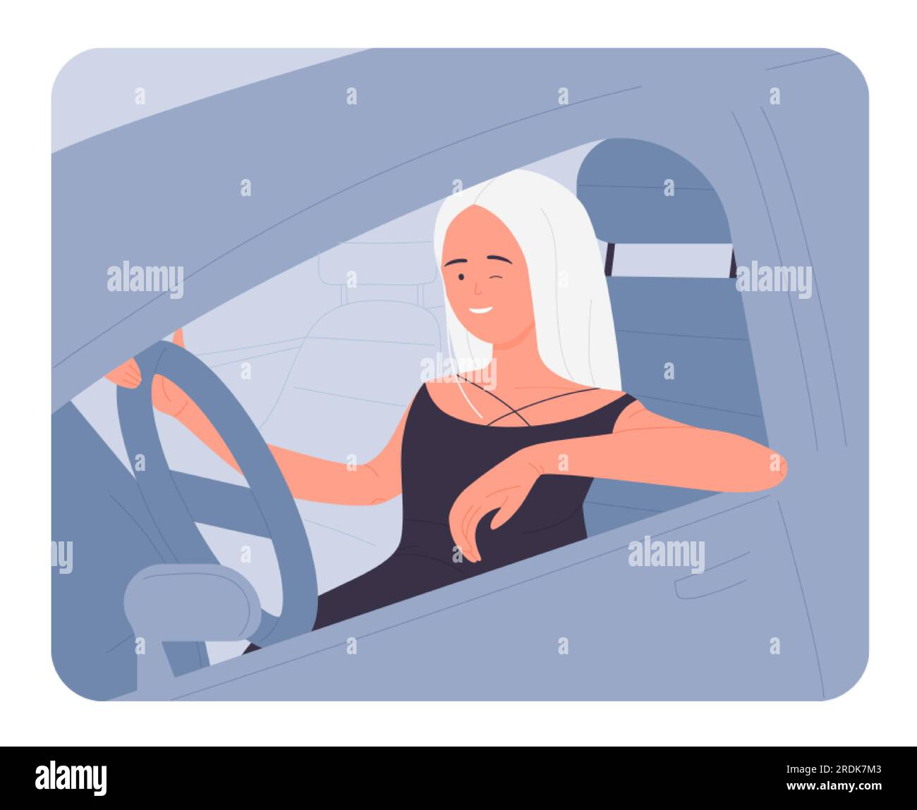 Woman driver Cut Out Stock Images & Pictures - Alamy