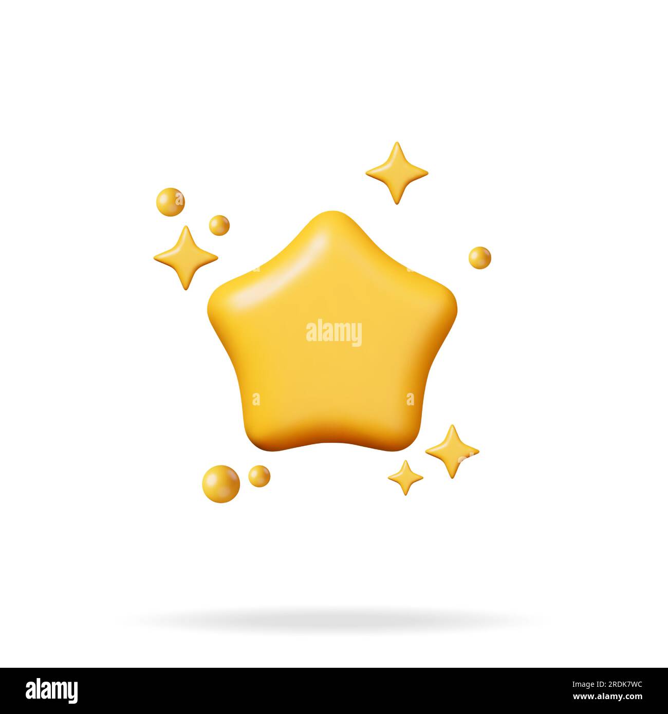 3D Glossy Shining Yellow Star Isolated Stock Vector Image & Art - Alamy