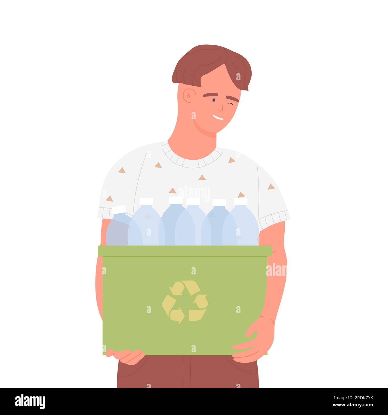 Plastic recycling waste. Waste sorting campaign, waste management ...