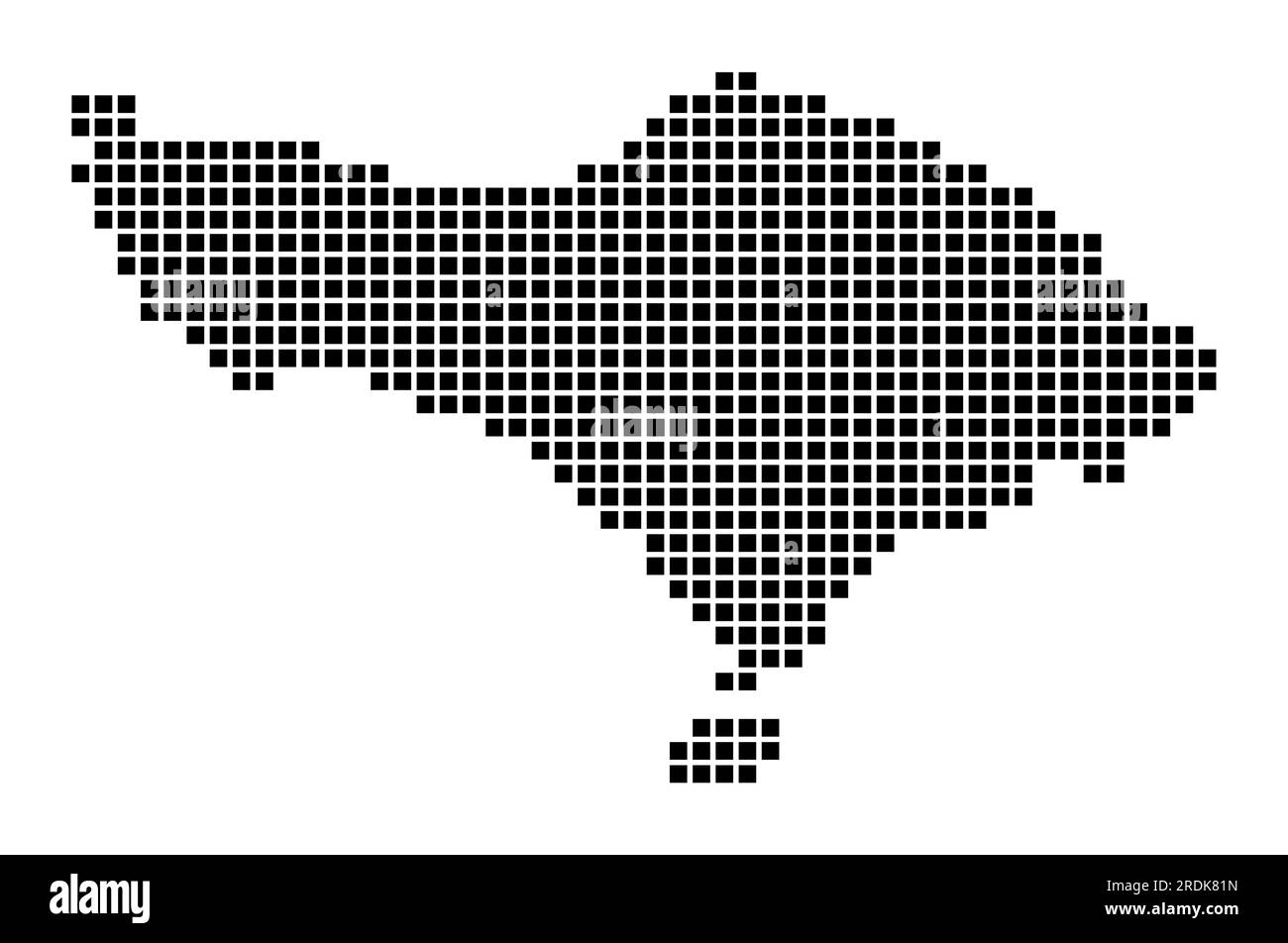Bali map. Map of Bali in dotted style. Borders of the island filled ...